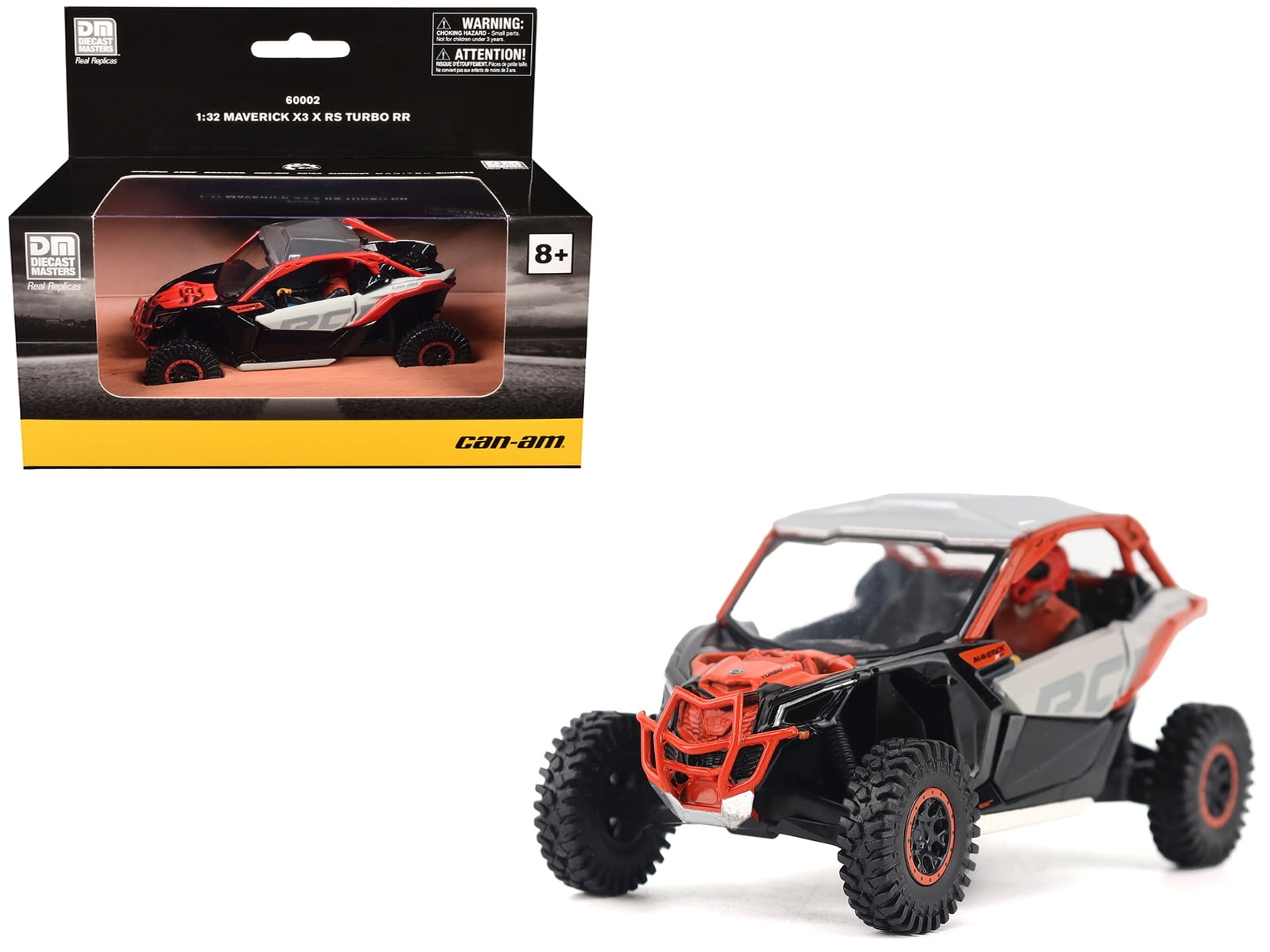 Can-Am Maverick X3 X RS Turbo RR Chalk Gray and Magma Red with Driver ...