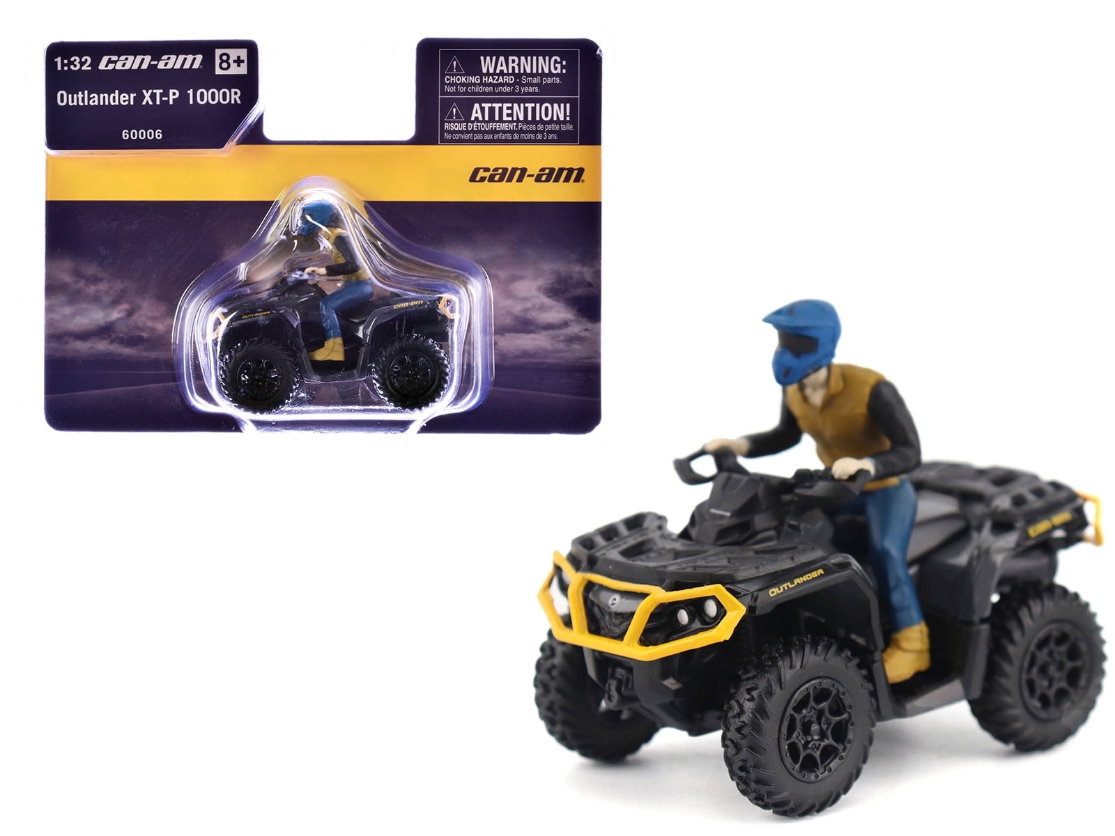 Can-Am Outlander XT-P 1000R ATV Iron Gray and Neo Yellow with Driver ...