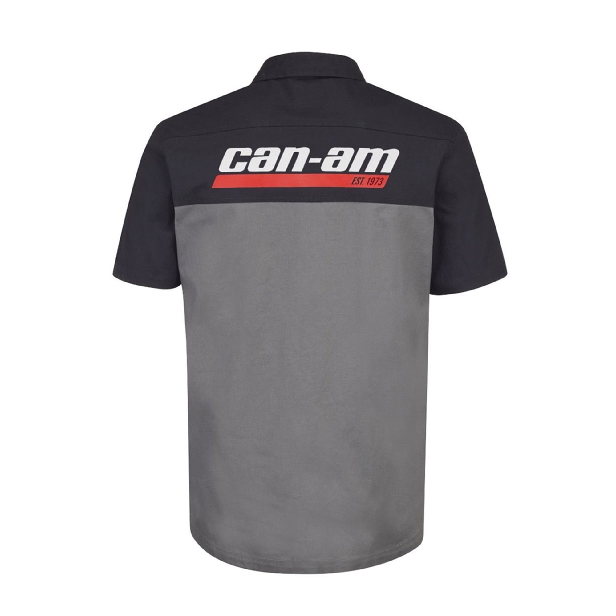 Can-Am Pit Shirt Short Sleeve Button Down Black 2864980490 - Walmart.com
