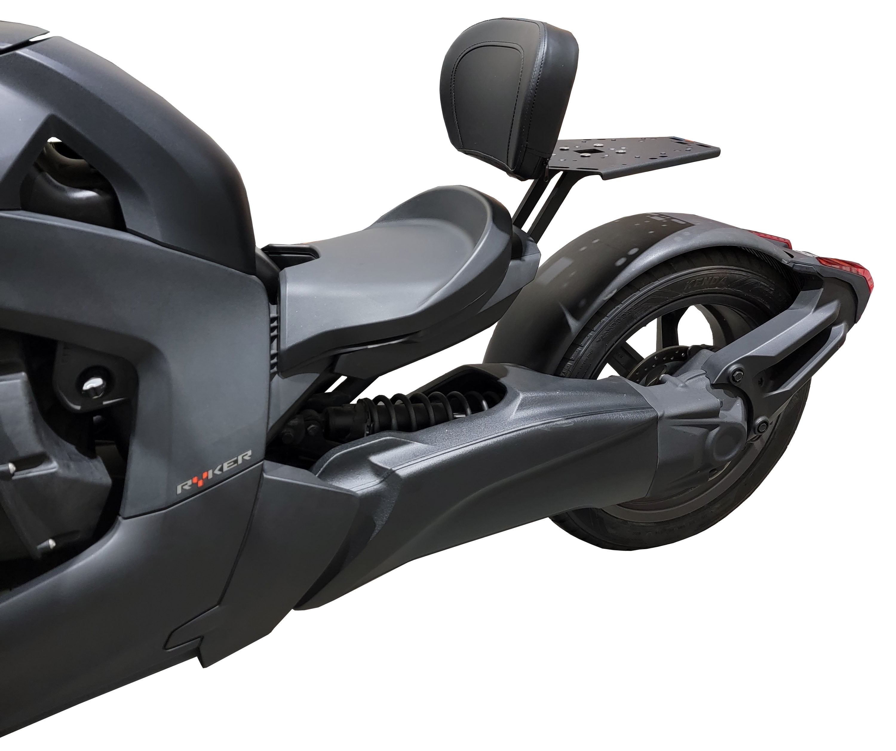 Can Am Ryker Luggage Rack Backrest Combo w/ Shad Small Case Kit ...
