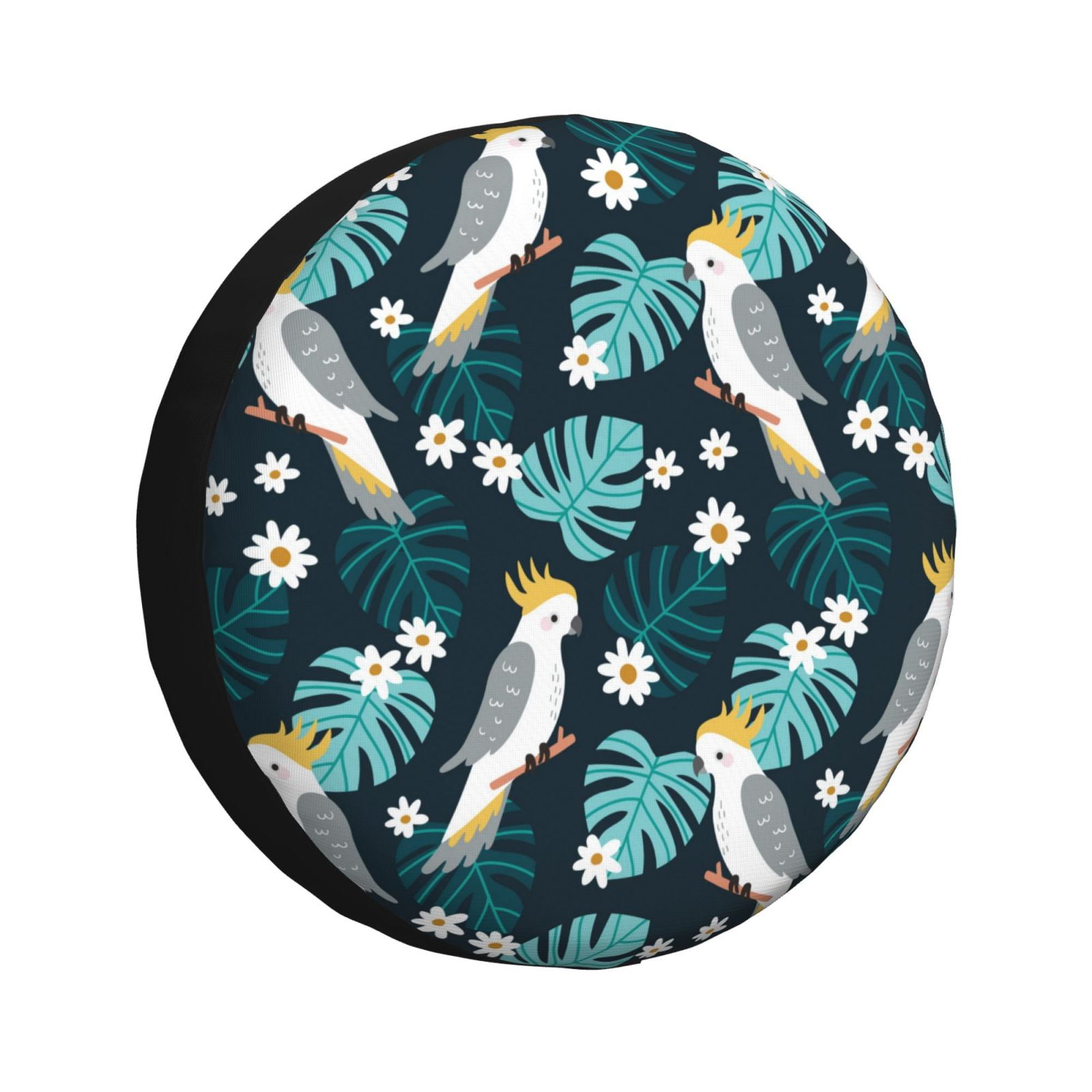 Can Cockatoo Monstera Flower Spare Tire Cover for Trailer Camper RV ...