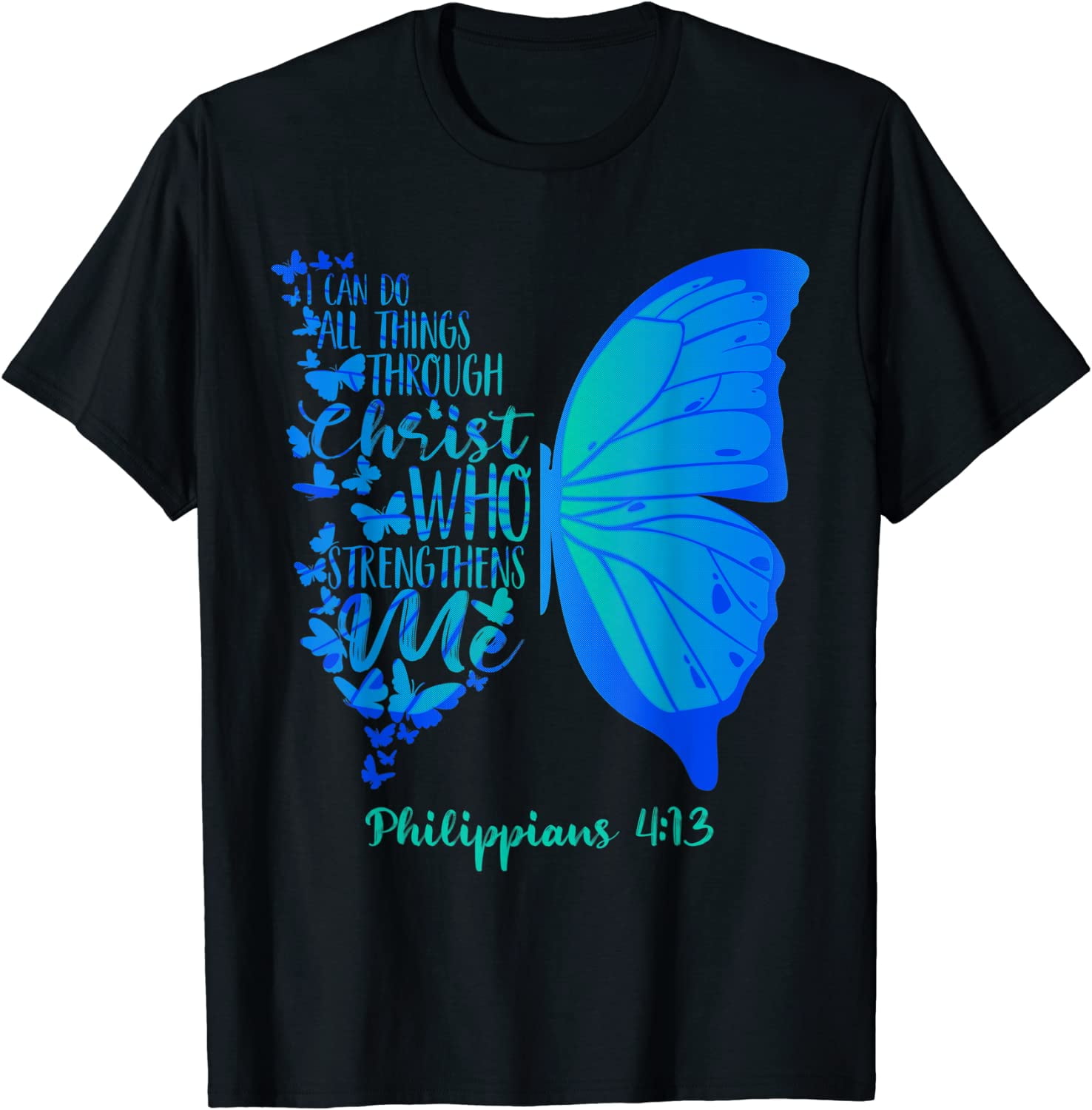 PRINIC Can Do All Things T-Shirt, Faith Tee, Polyester Round Neck ...