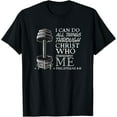 Can Do All Things Weightlifter Gym Christian Bible Verse T-Shirt ...