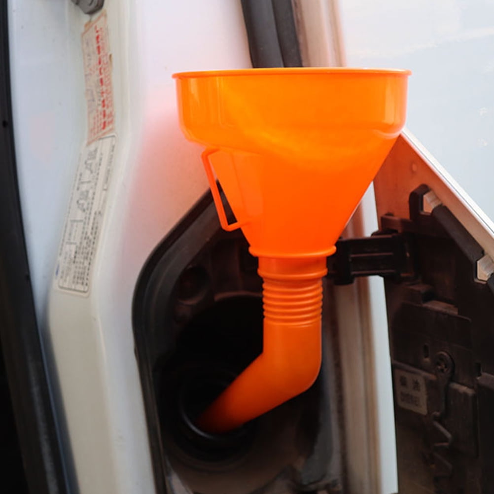 OUNONA Orange Plastic Right Angle Funnel for Automotive Use Durable ...