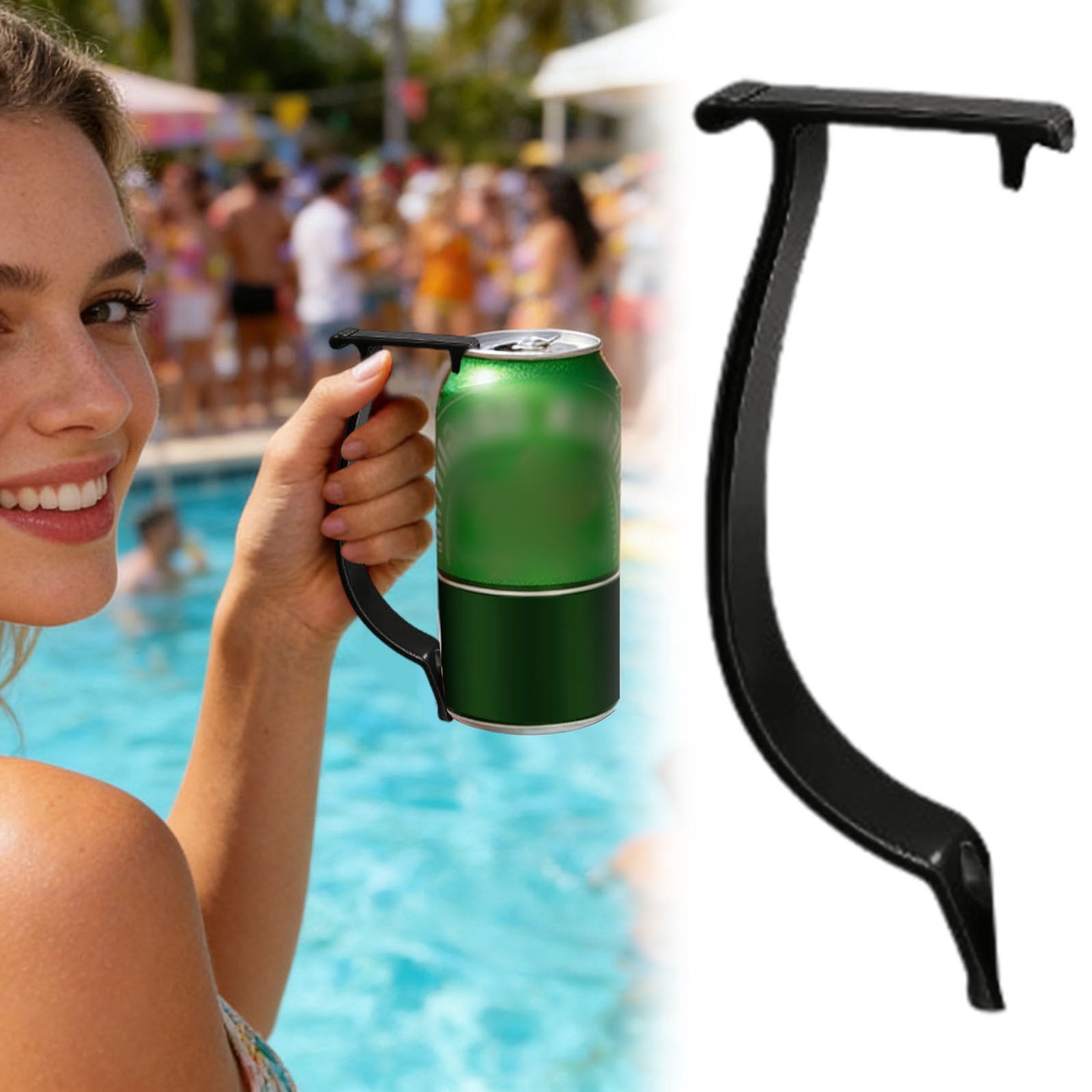 Can Handle Holder Drink Can Grip with Comfortable Handle Reusable ...