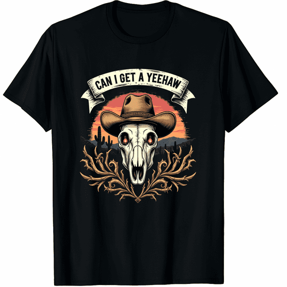 Can I Get A Yeehaw Cowboy Western Life Rodeo Country Music Graphic ...