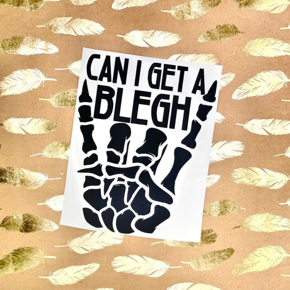 Can I Get a Blegh Rocker Hand Vinyl Decal Sticker for Tumbler, Car ...