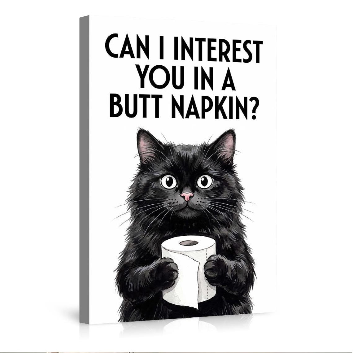 Can I Interest You In A Butt Napkin Black Cat Bathroom Lover Home USA ...