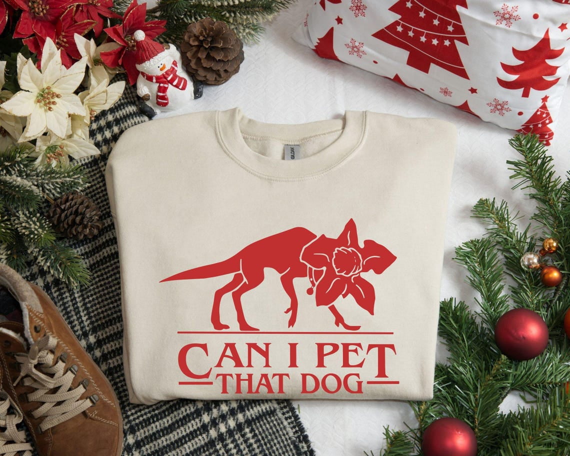 Can I Pet That Dog Demogorgon Devil T-Shirt - Funny Stranger Upside ...