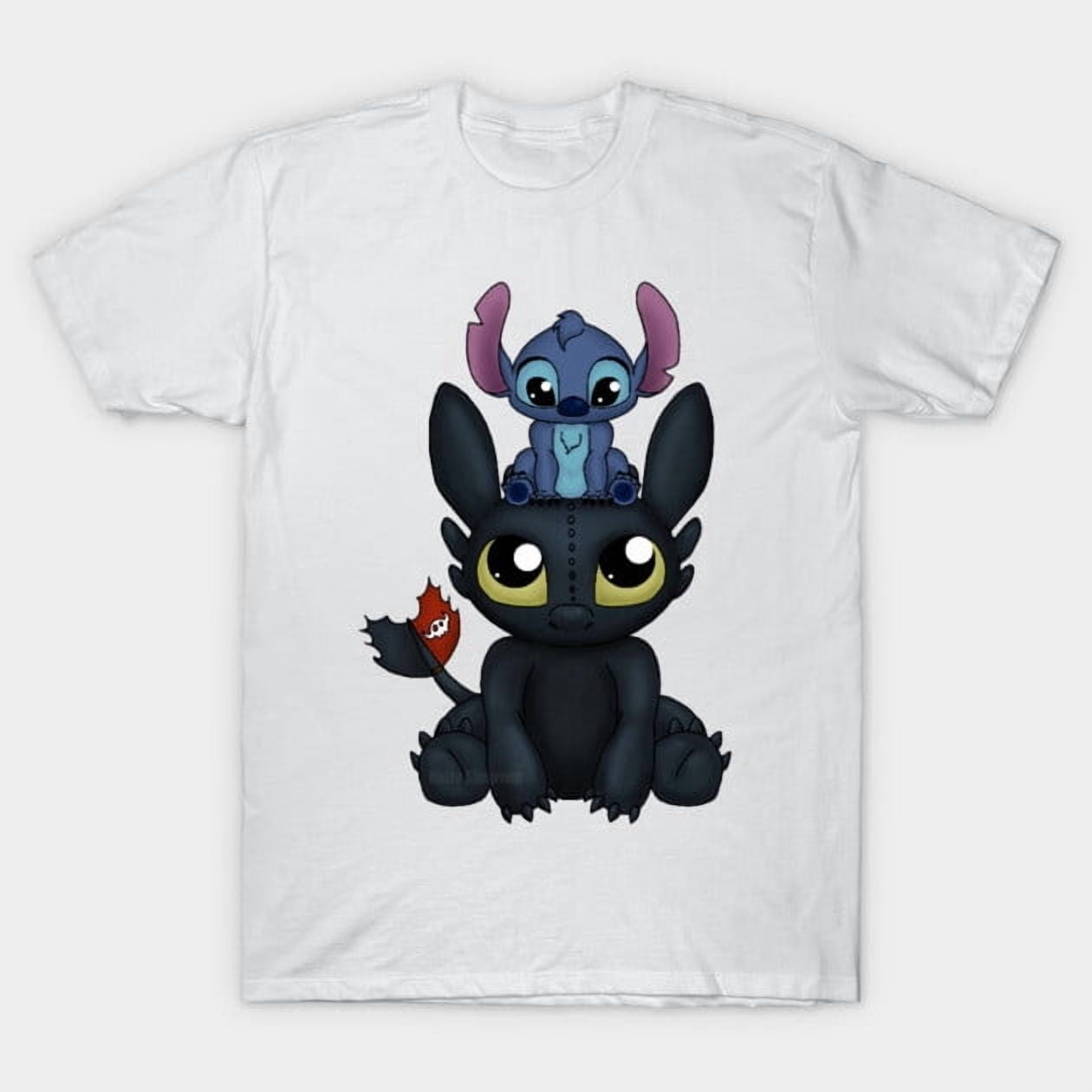 Can I Sit Here T-Shirt, Stitch And Toothless T-Shirt - Walmart.com