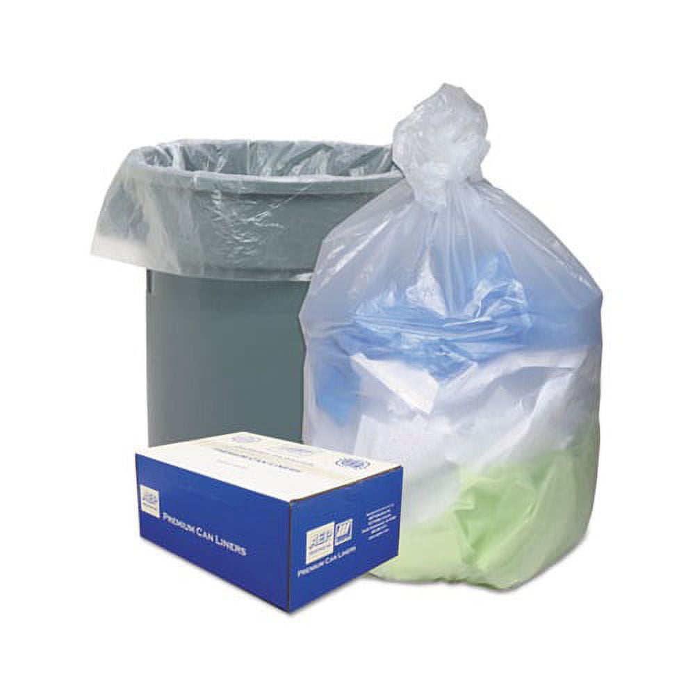 Can Liners 56 gal, 16 microns, 43" x 48", Natural, 200/Carton - Walmart.com
