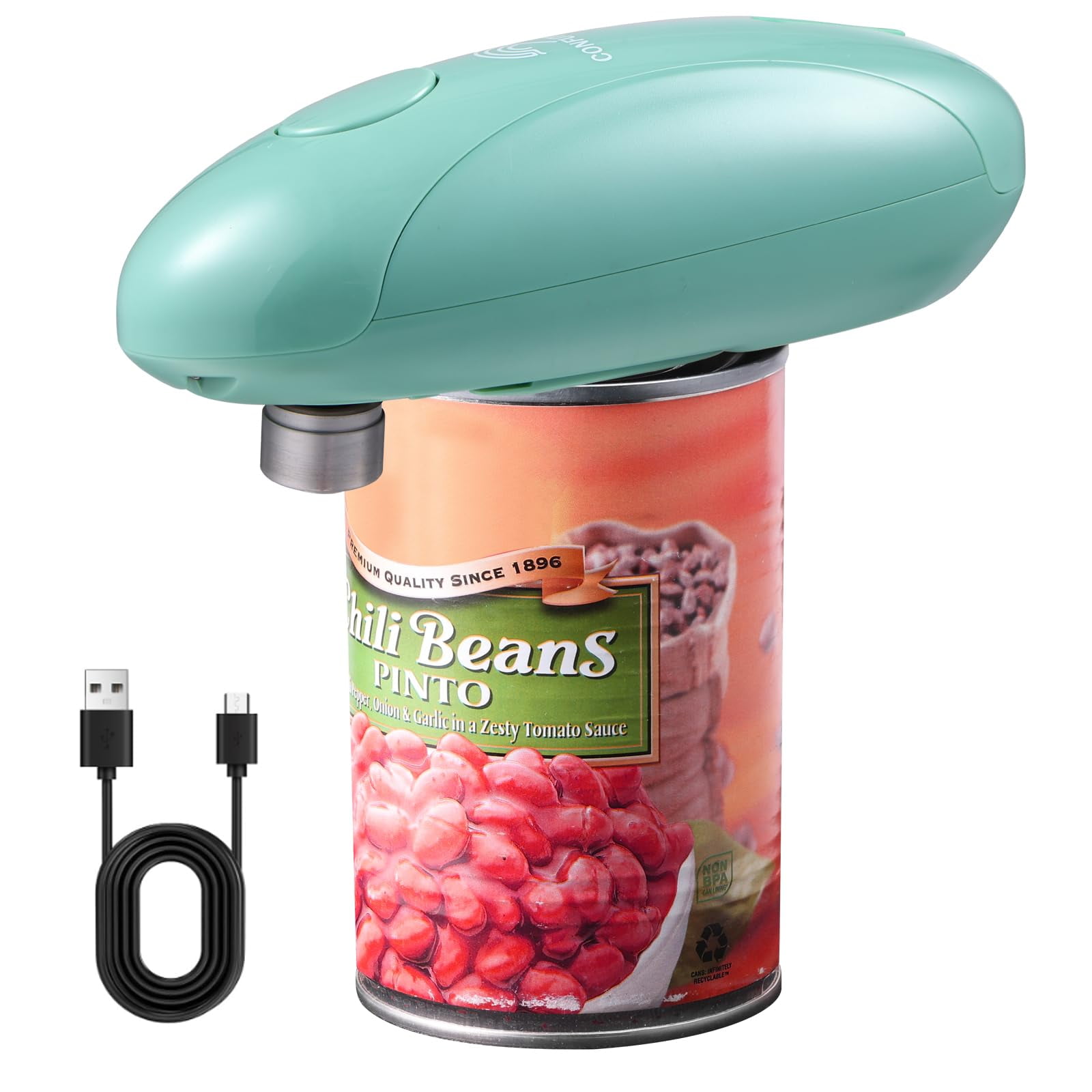 Can Opener Electric - Upgraded One-Touch Automatic, Smooth Edge, USB-C ...