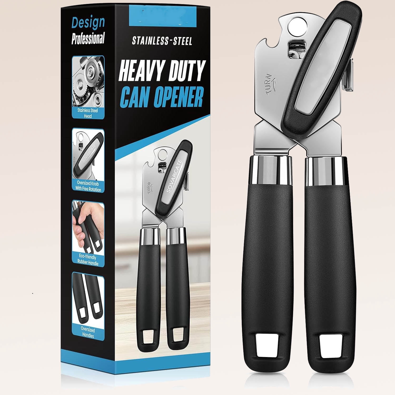Can Opener Manual Heavy Duty Multifunctional with Magnet Lift ...