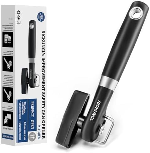 Can Opener Smooth Edge, Safe Cut Can Openers, Oversized Rubber Knob, No ...