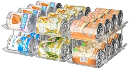 Can Organizer for Pantry, 3 Sets 2Tiers Can Storage Organizer Pantry ...