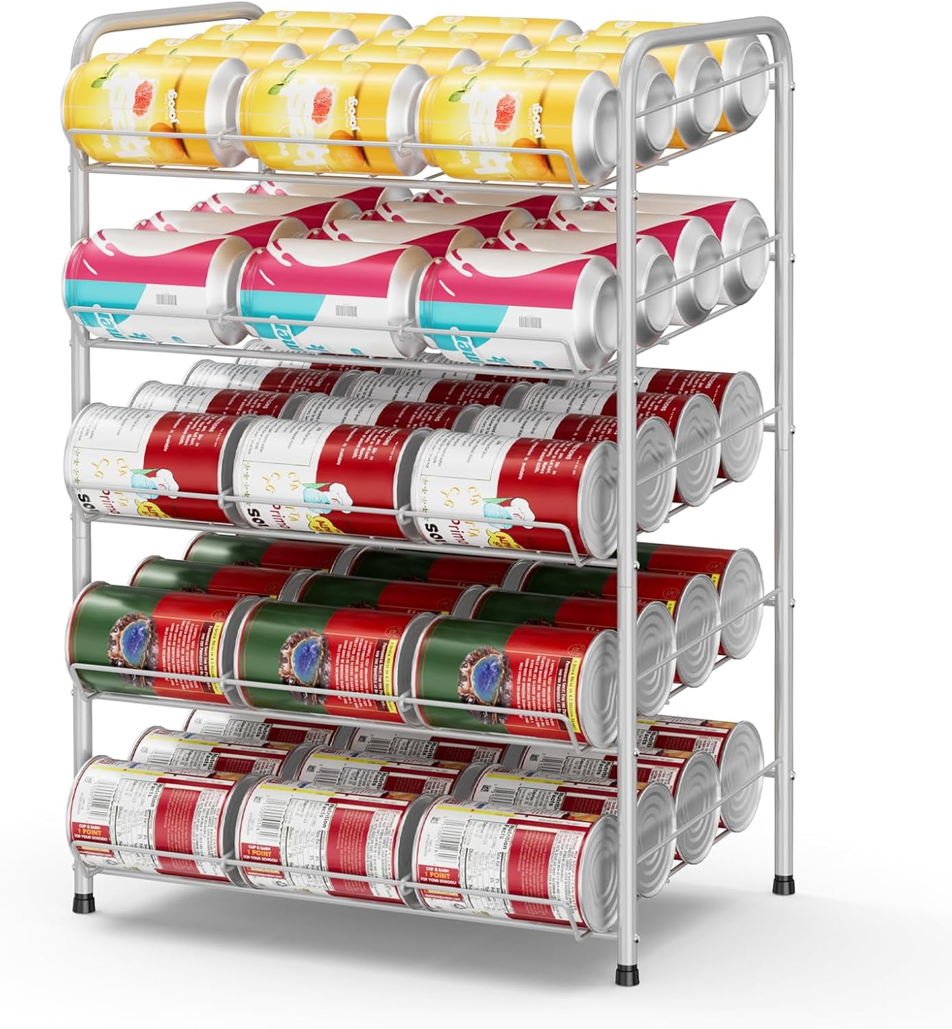 Can Organizer for Pantry 5 Tier Canned Food Organizer Can Storage Rack ...