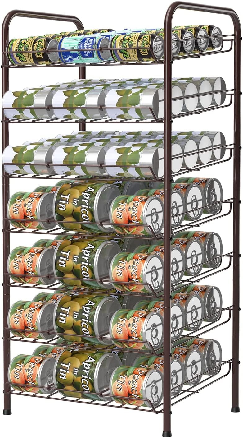 Can Organizer for Pantry 7-tier Can Dispenser Rack Holde up to 84 Cans ...
