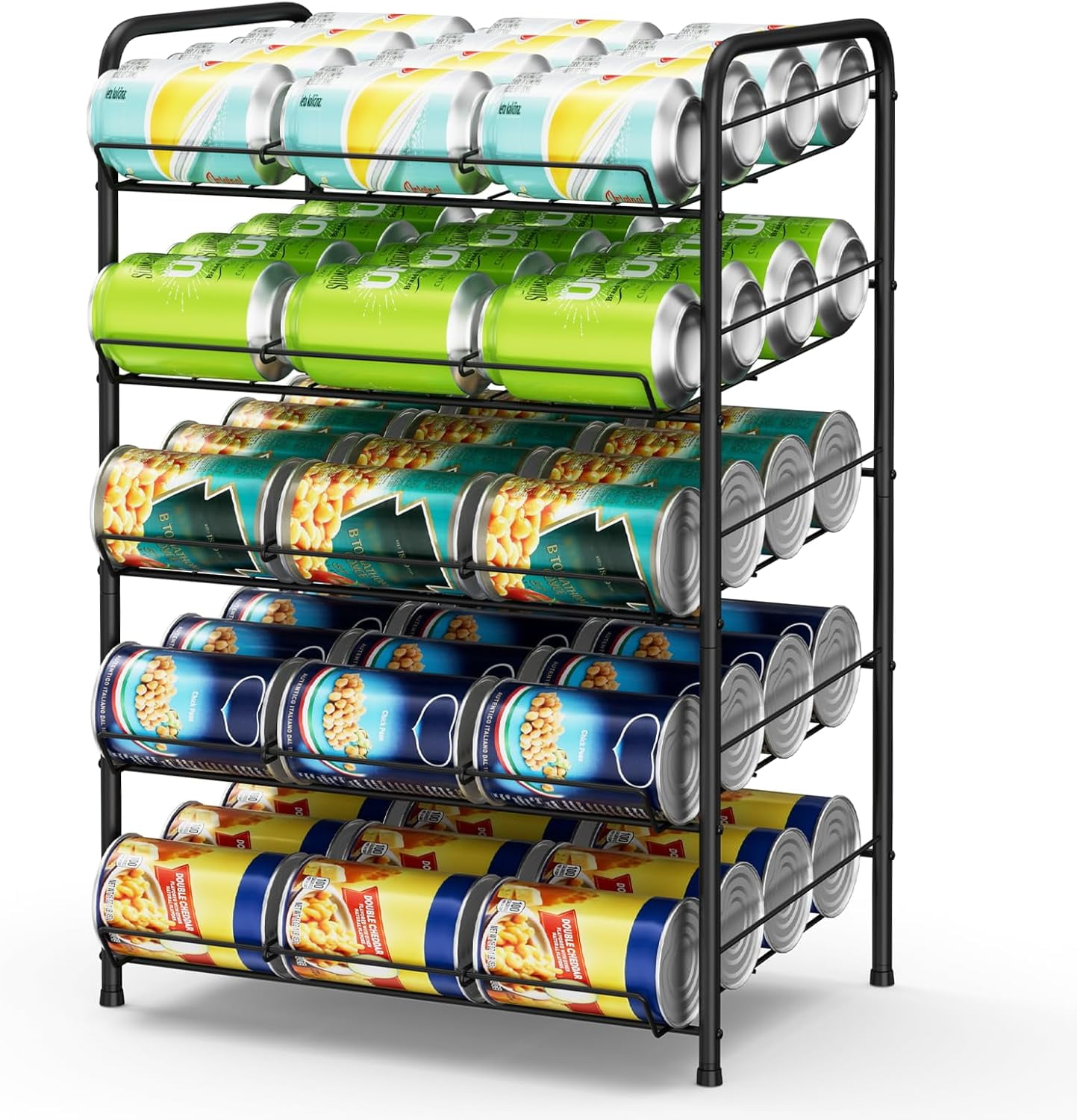 Can Organizer for Pantry 7-tier Can Rack Organizer Metal Can Storage ...