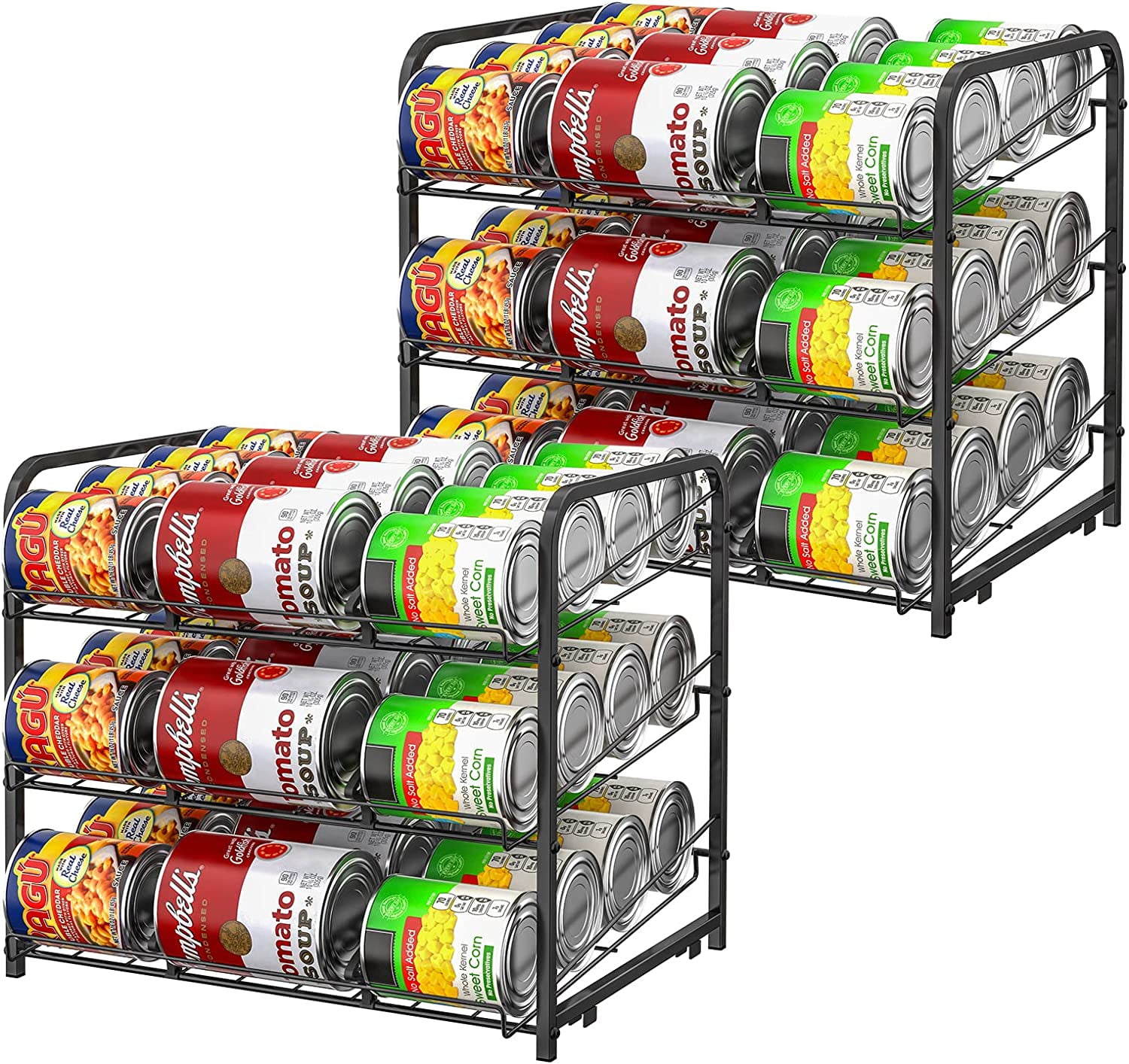 Can Organizer for Pantry Stackable 2 Pack, Can Storage Organizer Rack ...
