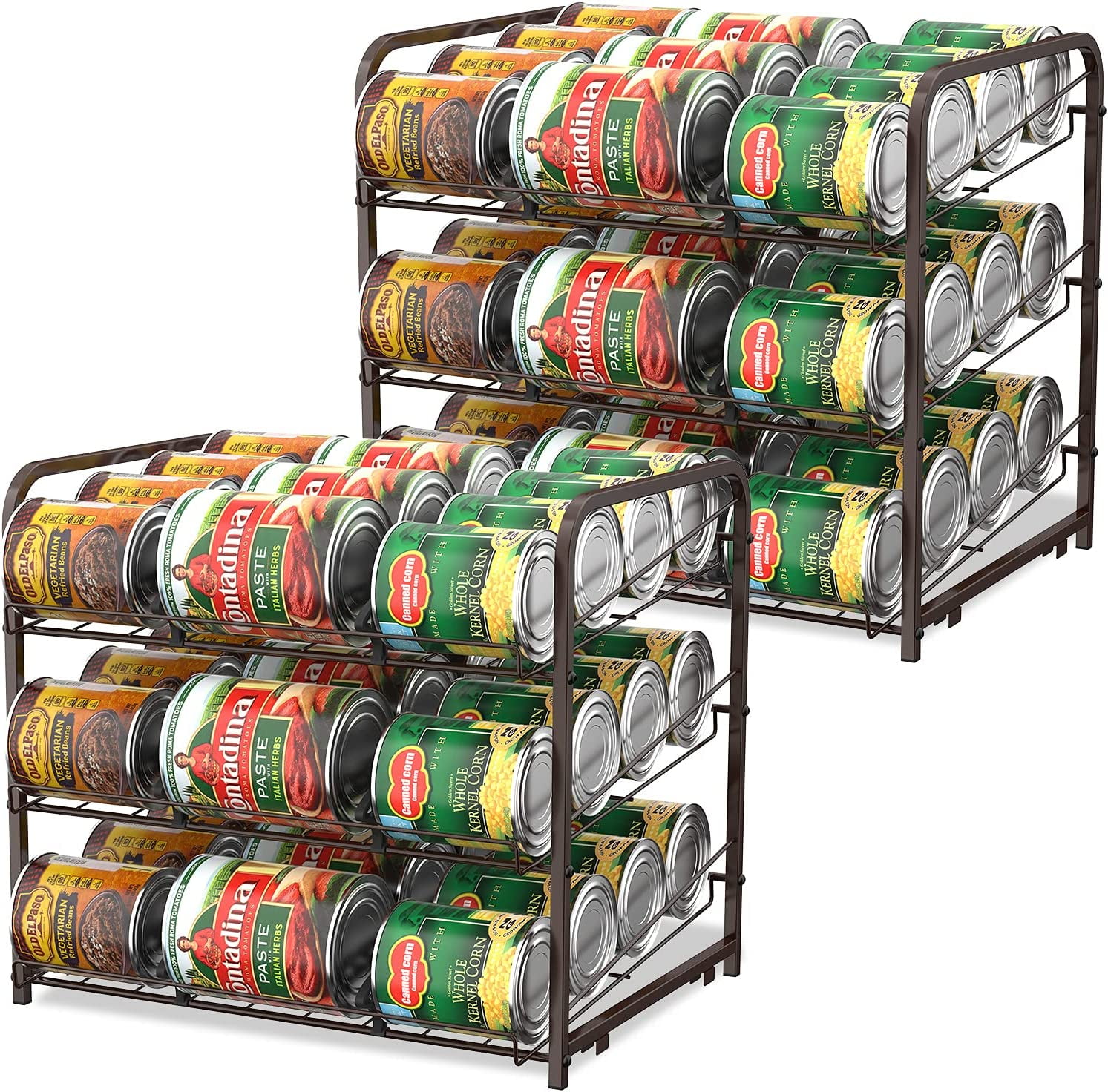 Can Organizer for Pantry Stackable 2 Pack, Can Storage Organizer Rack ...