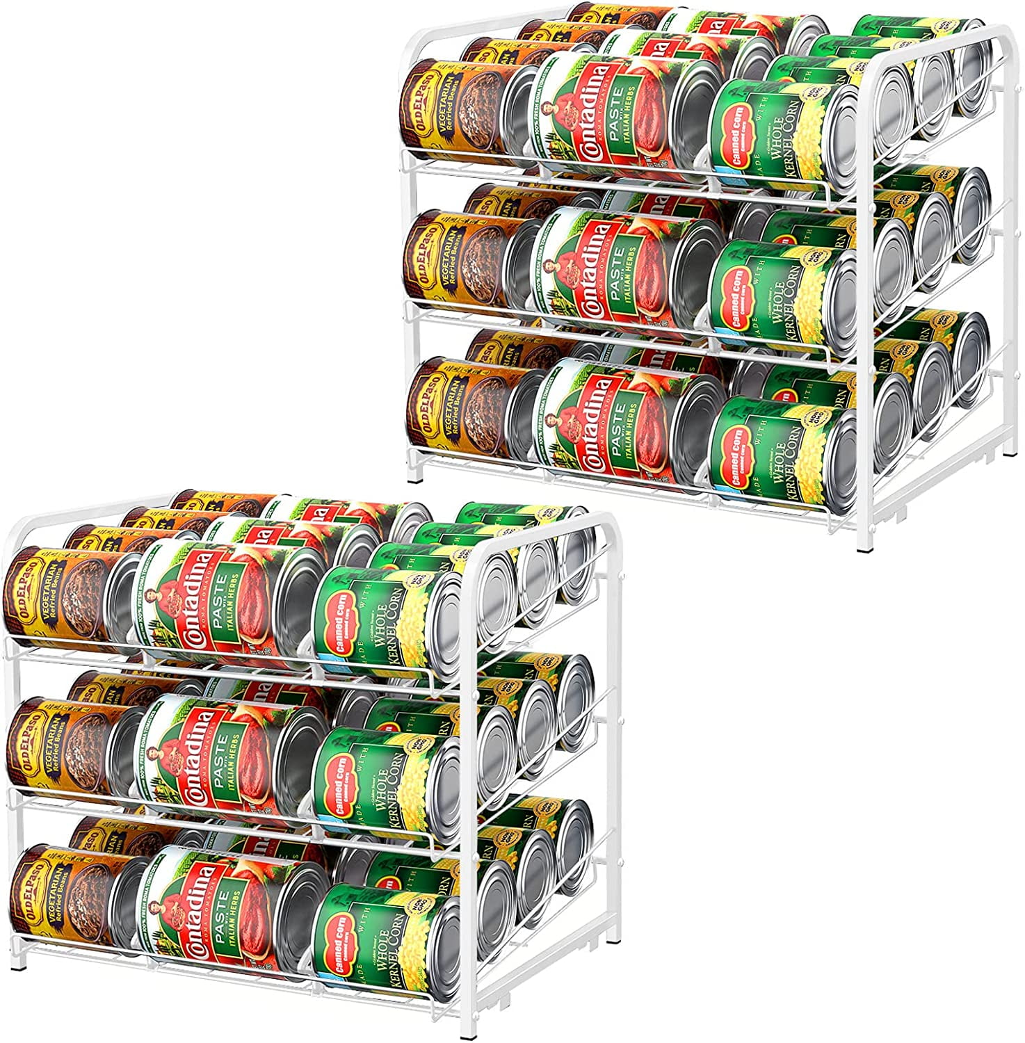 Can Organizer for Pantry Stackable Can Rack Organizer 2 Pack Stacking ...