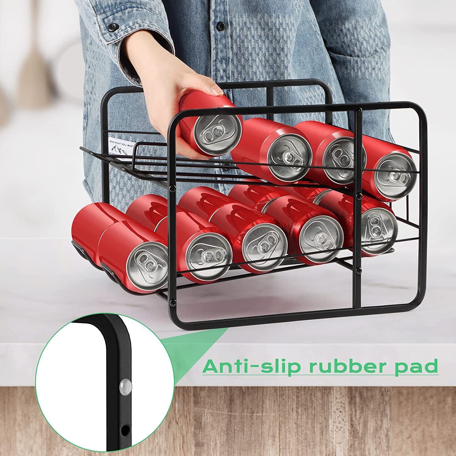 Can Organizer Rack for Pantry Soda Can Organizer Can Storage Hold 20 ...