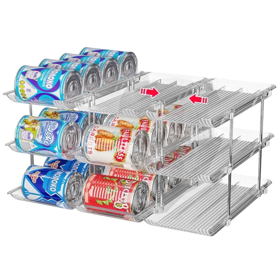 DIHUMK Can Organizer for Pantry Storage, Stackable, Clear Rack, 9 Pcs ...