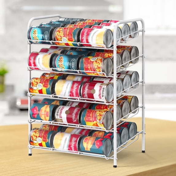 Can Rack Organizer, 5 Tier Can Storage Dispenser Holder, Can Storage ...