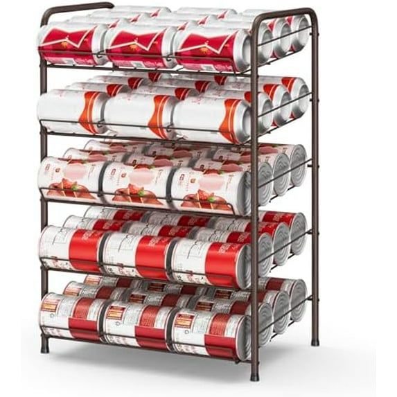 Can Rack Organizer 5 Tier Cans Storage Organizer for Pantry Metal Can ...