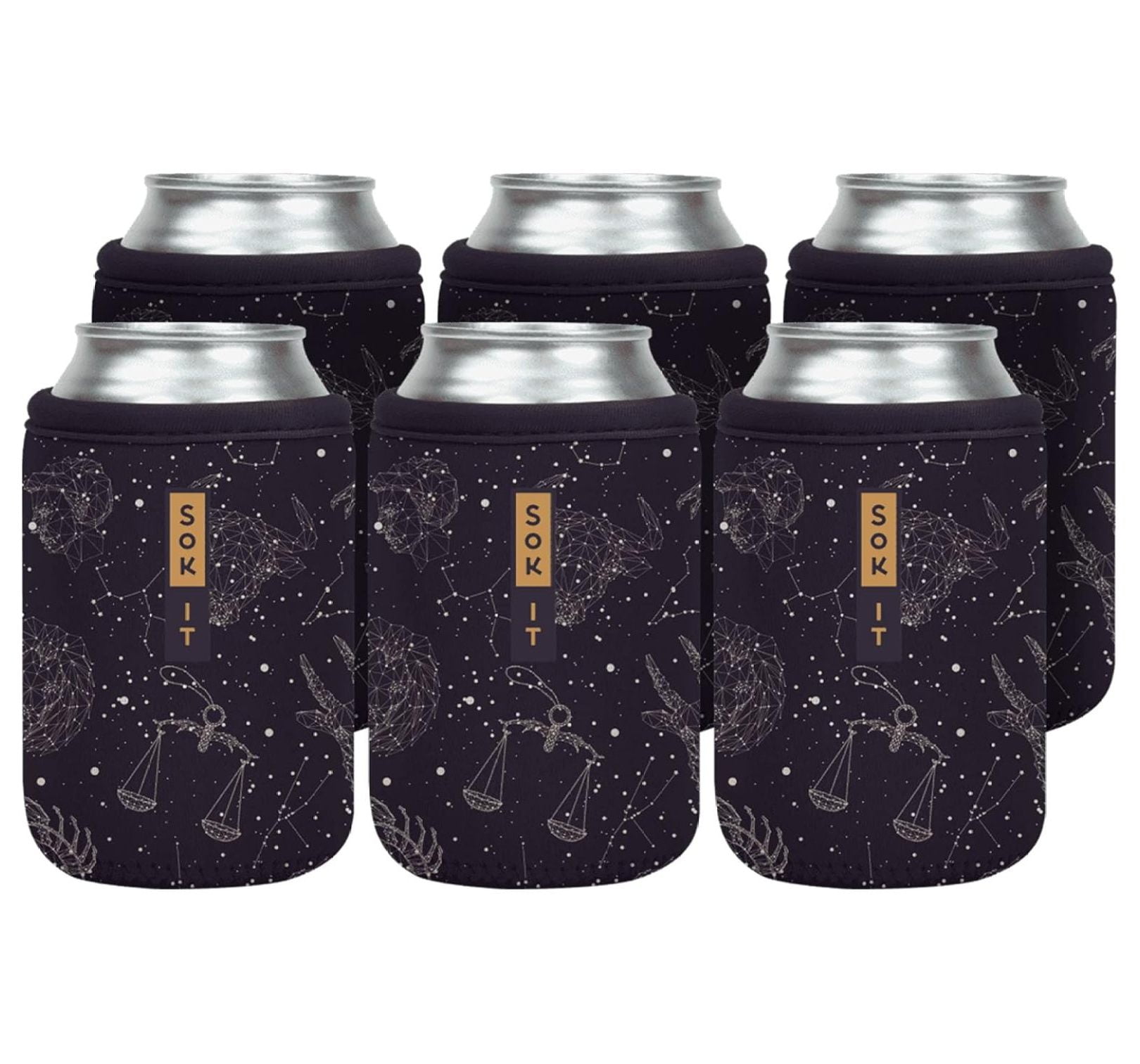 Can Sok 6 Pack Sleeve for Beer & Soda Insulated Neoprene Cover ( Sky ...