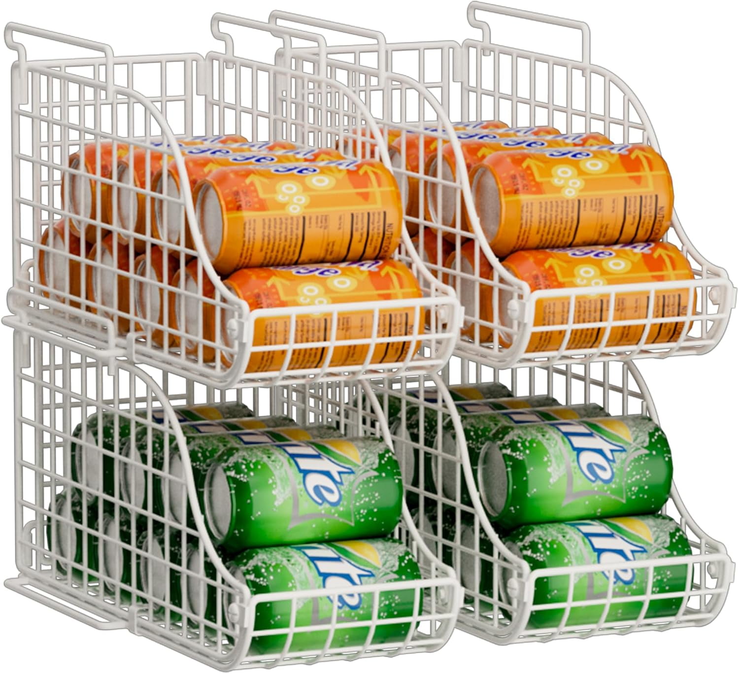 Can Storage Organizer Pantry, Stackable Kitchen Canned Food Holder With ...