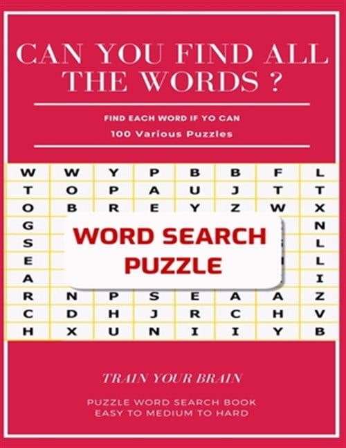 Pre-Owned Can You Find All the Words ? Find Each Word If Yo Can 100 ...