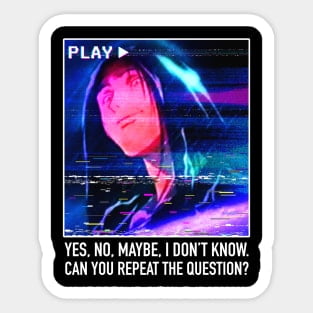 Can You Repeat The Question? Sticker Phone Decal Water Bottle Stickers ...
