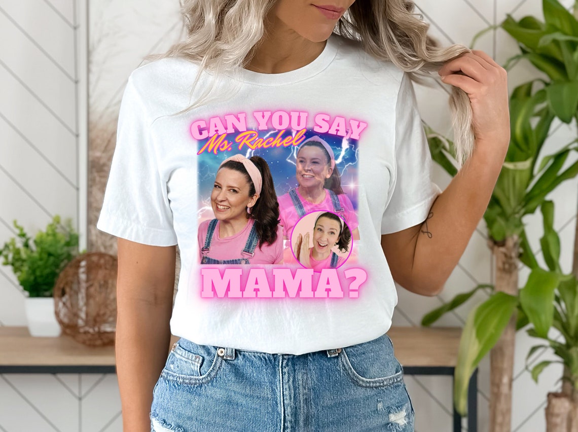Can You Say Mama Ms Rachel Funny Retro T-Shirt,Orange color,size 2XL ...