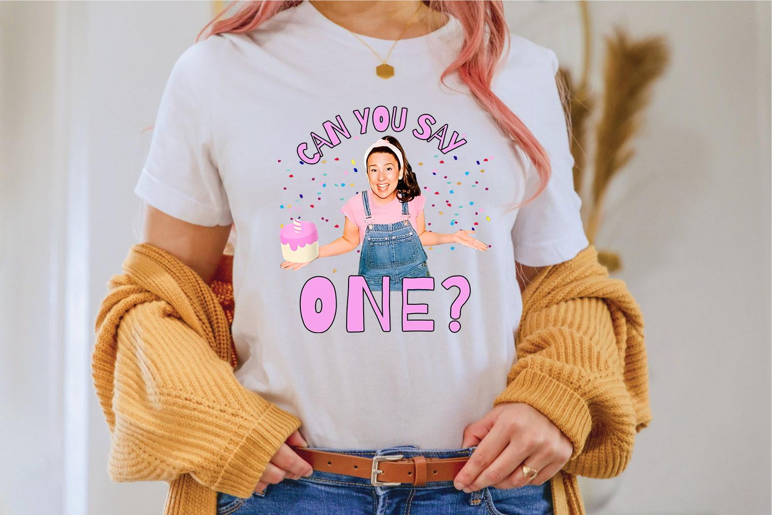 Can You Say One Birthday Ms Rachel Fan T-Shirt,Red color,size M ...