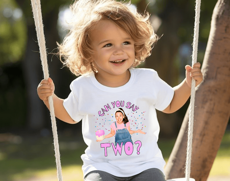 Can You Say Two Birthday Ms Rachel Fan Youth Toddler T-Shirt,White ...