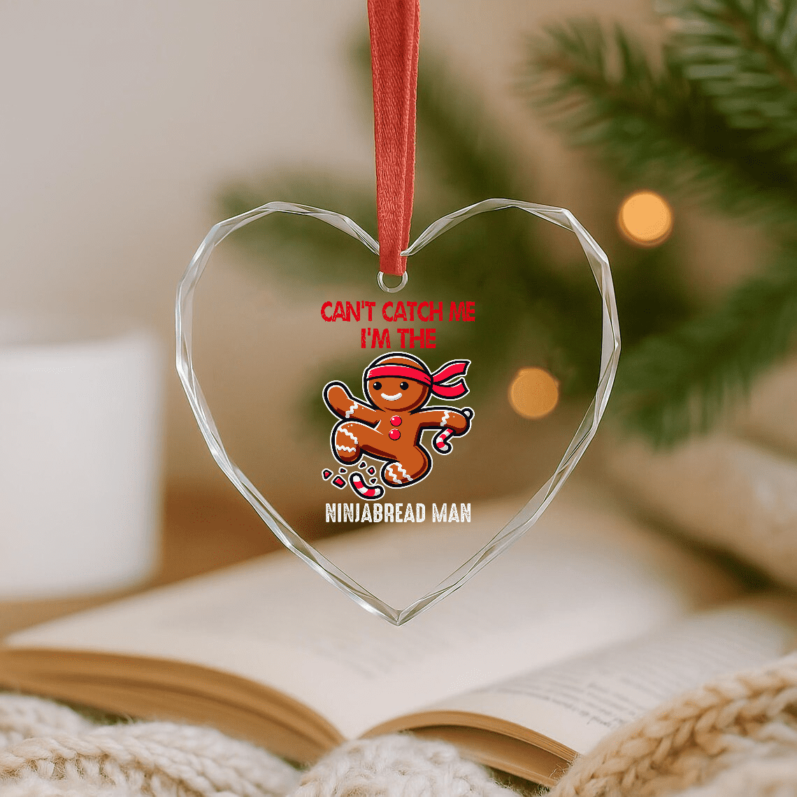 Can't Catch Me I'm The NinjaBread Man Gingerbread Fun Ornament, Crystal ...