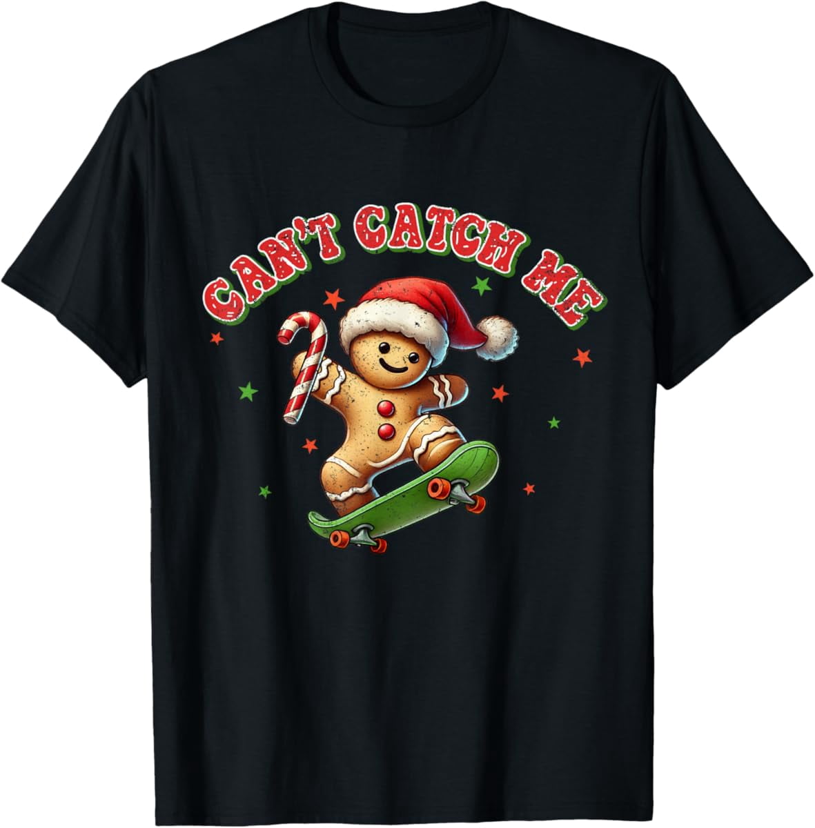 Can't Catch Me Retro Gingerbread Boy T-Shirt Tshirt All Size S-5XL ...