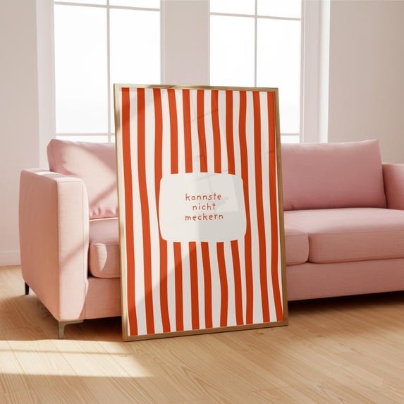 Can't Complain Dopamine Decor Striped Minimalist Illustration Summer ...