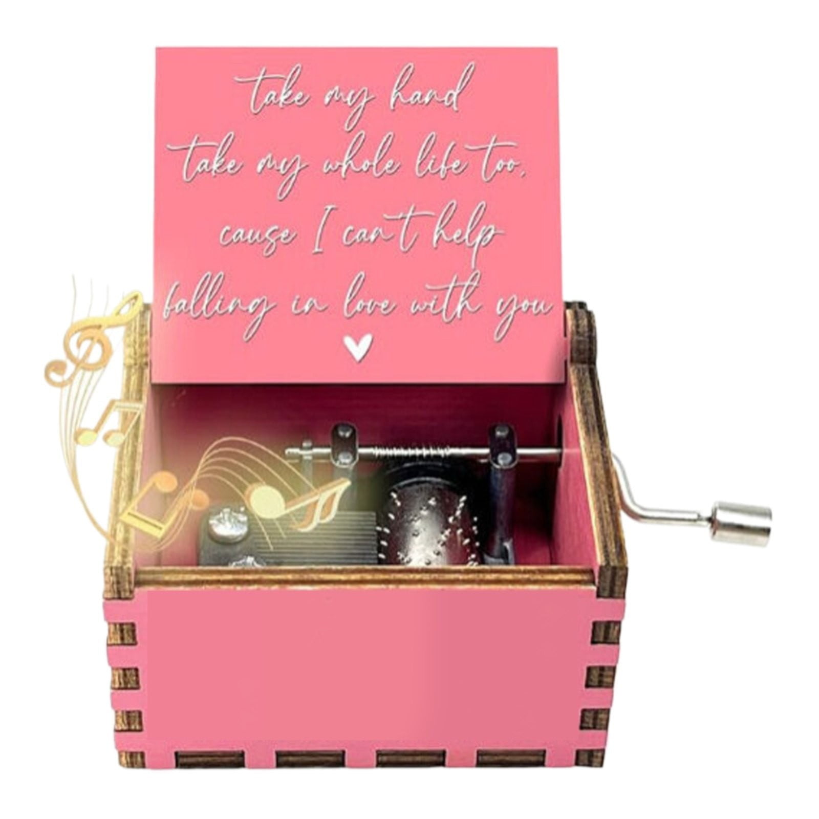 Can't Help Falling in Love Wood Music Box, Musical Boxes For Love One ...