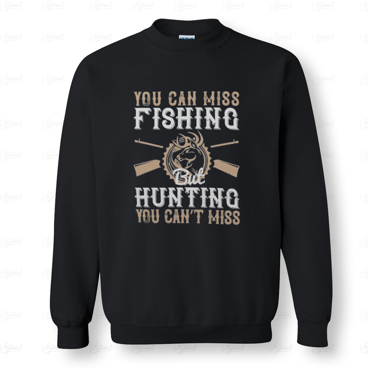 Can't Miss Hunting Funny Quote for Hunter Fisherman Sweatshirt, for Men ...