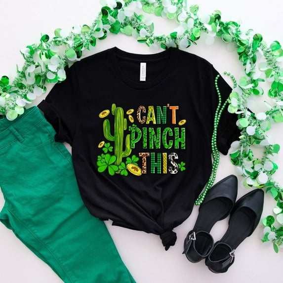 Can’t Pinch This St. Patrick’s Day Shirt Shamrock Cactus Irish Green ...