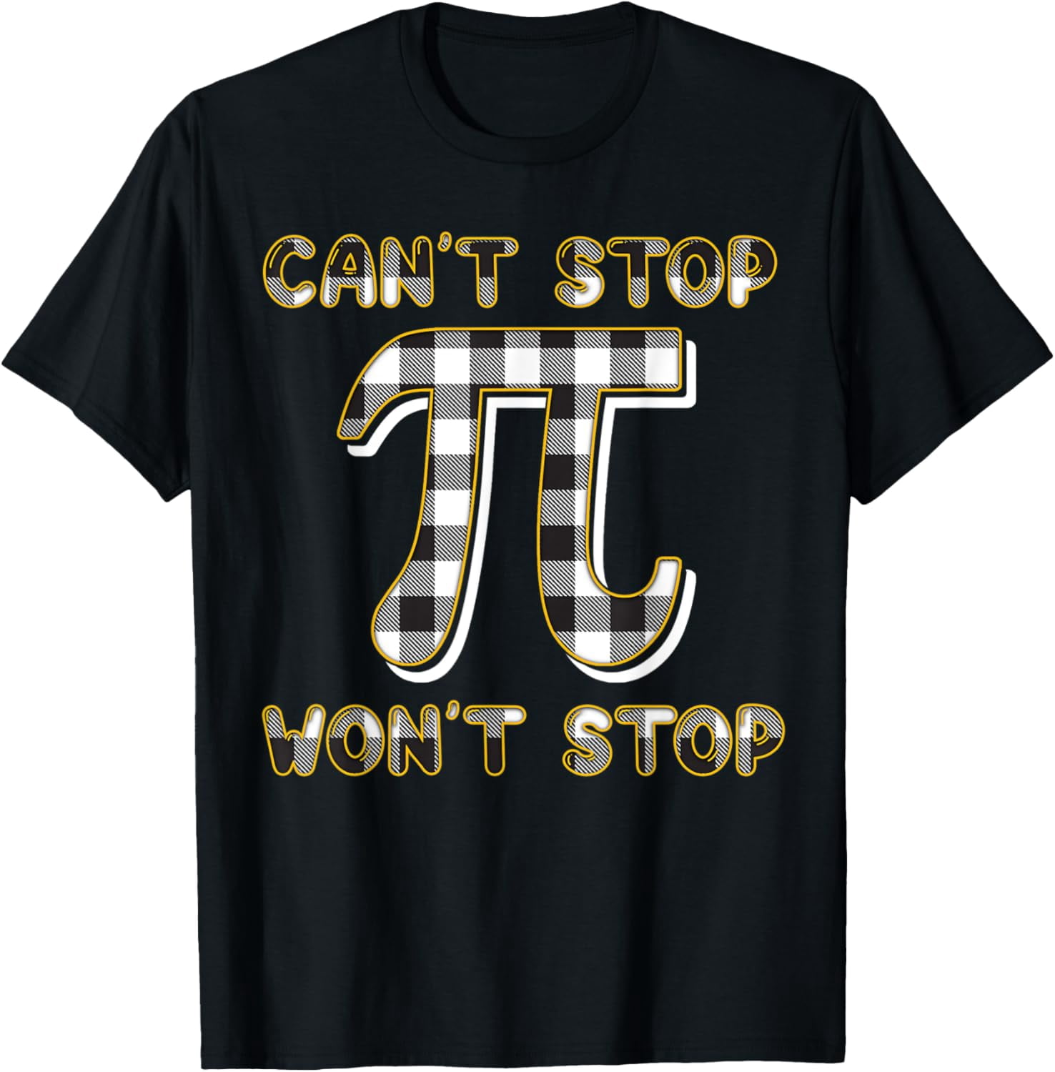 Can't Stop Pi Won't Stop Shirt Math Pi Day Buffalo Plaid T-Shirt men ...