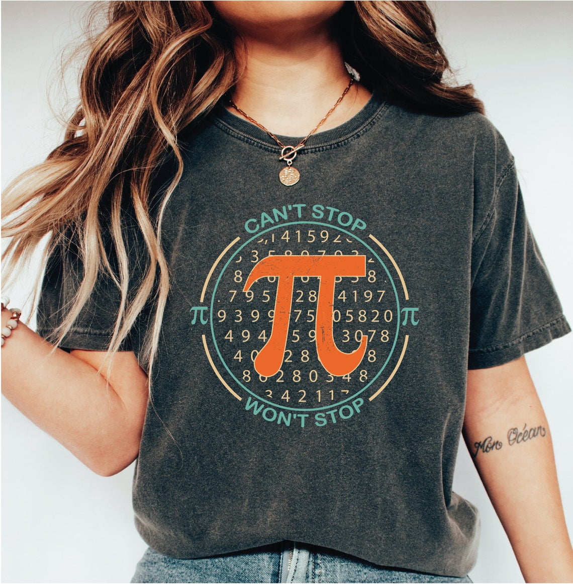 Can't Stop Won't Stop Pi Day Vintage Style Shirt, Math Teacher Shirt ...