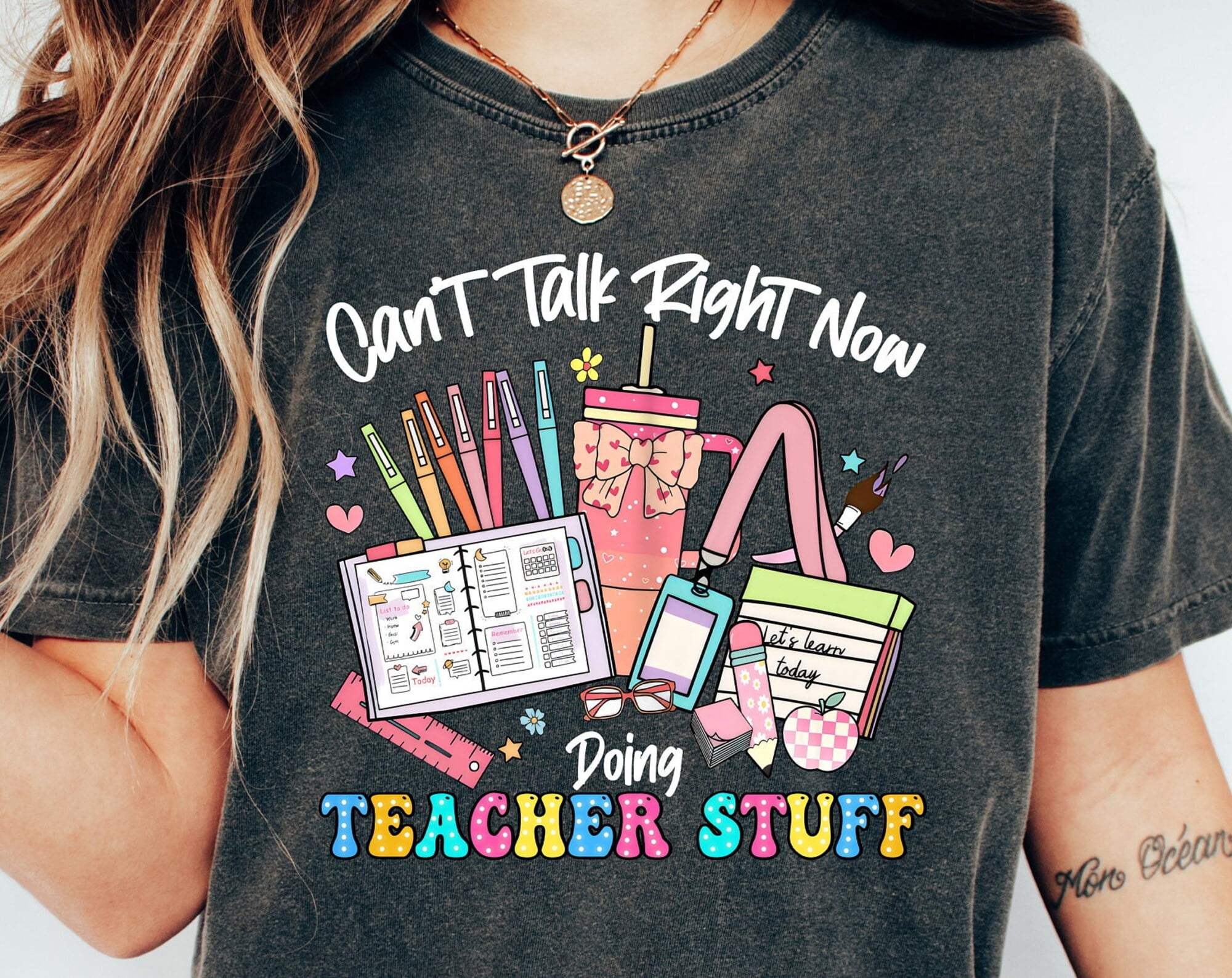 Can t Talk Right Now Doing Teacher Stuff Shirt Teacher Stuff Tshirt ...