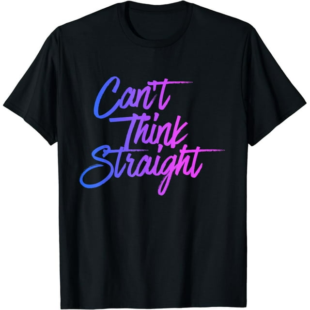 Cant Think Straight Funny Bisexual Bi Pride Flag T Shirt