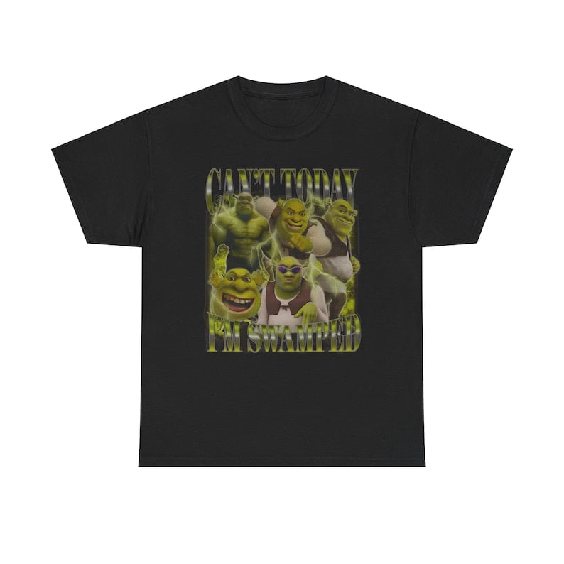 Can't Today I'm Swamped Shrek Shirt, Funny Shrek Bootleg Shirt, Shrek ...