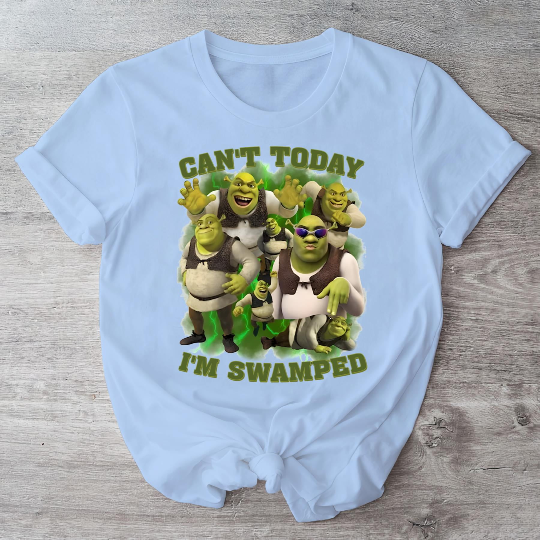 Can't Today I'm Swamped Tee, Green Humor Parody Graphic Shirt, Chill Mood Fanwear-TH43569 ...