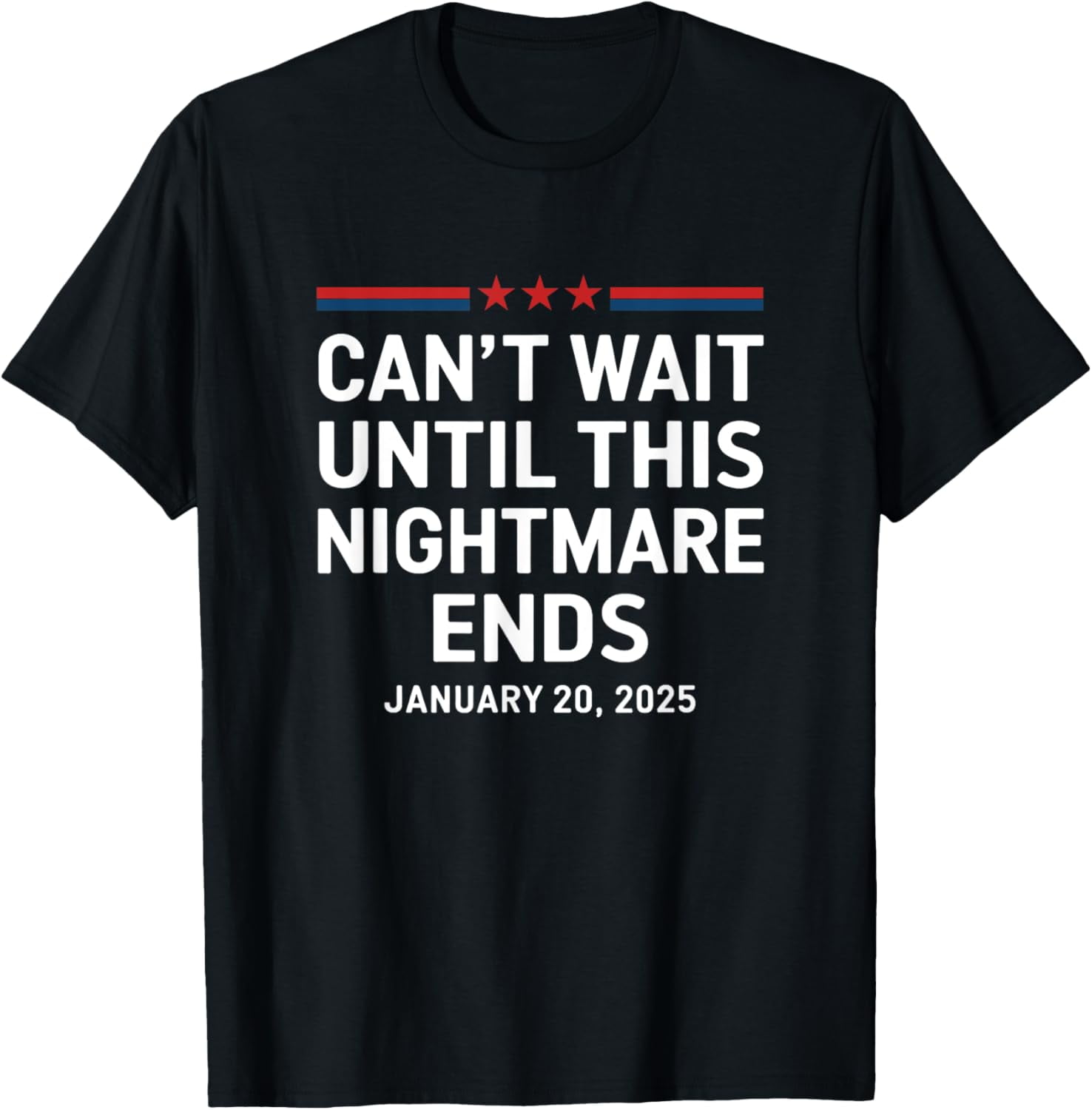 Can't Wait Until This Nightmare Ends January 20 2025 T-Shirt - Walmart.com