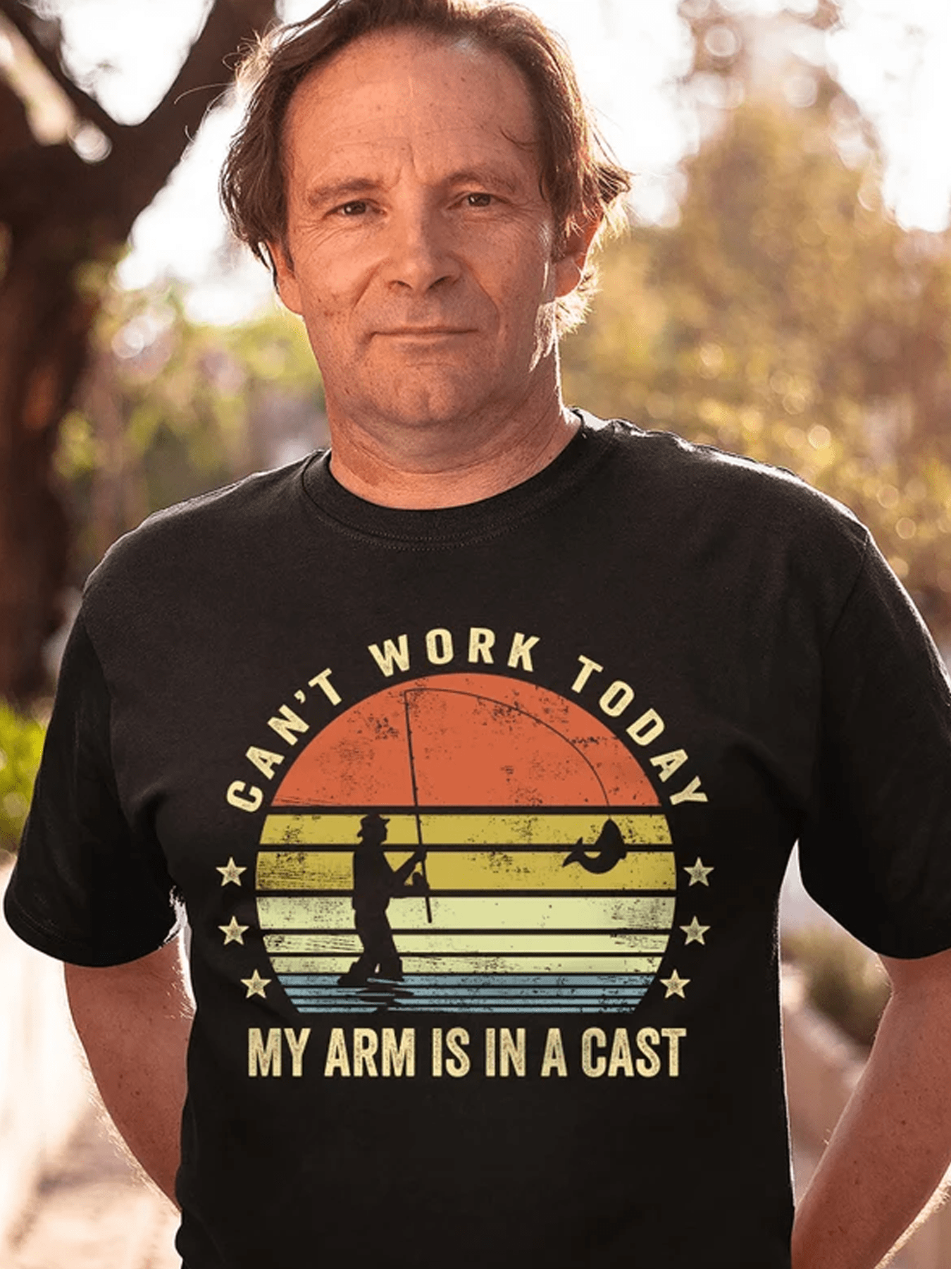 Can't Work Today, My Arm Is In A Cast, Stylish Men's Printed T-Shirts, Funny Men's Gift T-Shirts ...